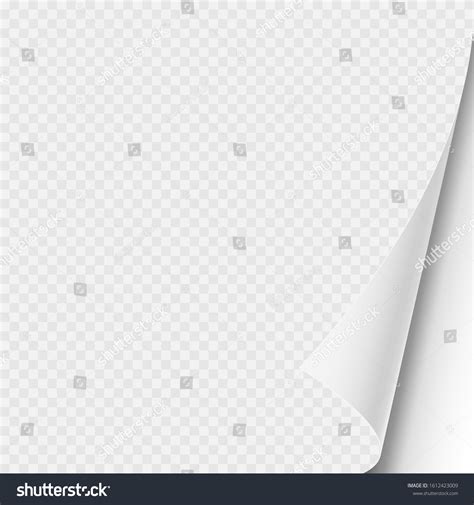 Curved Page Corner Shadow On Transparent Stock Vector Royalty Free 1612423009 Shutterstock