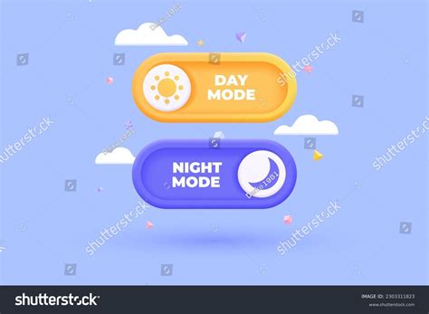 3d Day Night Mode Switch Icon Stock Vector Royalty Free 2303311823 Shutterstock