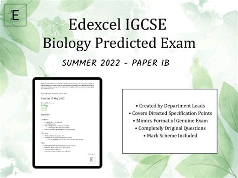 Summer 2022 Igcse Double Award Science Predicted Exams Edexcel Papers