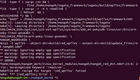 How To Solve Error While Building Mangoh Red Board For Wp7700 Module