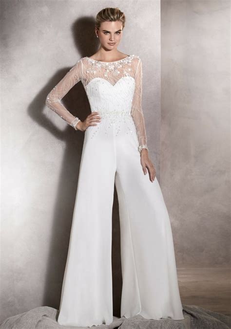 Jumpsuit Elegant Hochzeit Langarm at Spencer Maconochie blog