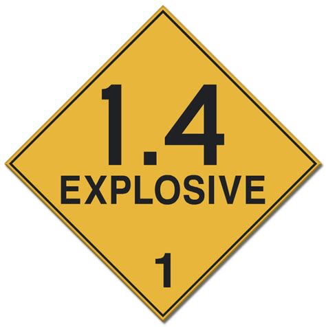 Division 1 4 Explosive 1 Hazmat Sign Sign Here Signs
