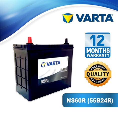 Varta Delkor NS60R 55B24R Black Dynamic Car Battery For Suzuki Swift