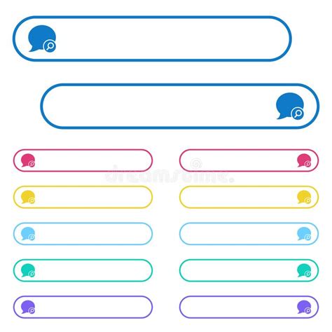 Find Blog Comment Icons In Rounded Color Menu Buttons Stock Vector