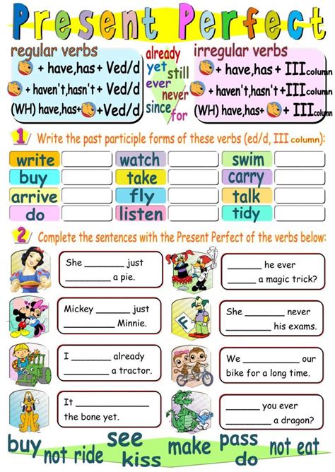 Present Perfect Interactive And Downloadable Worksheet You Can Do The