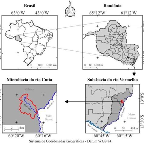Altitude da microbacia do rio Cutia Amazônia Sul Ocidental Brasil Download Scientific Diagram