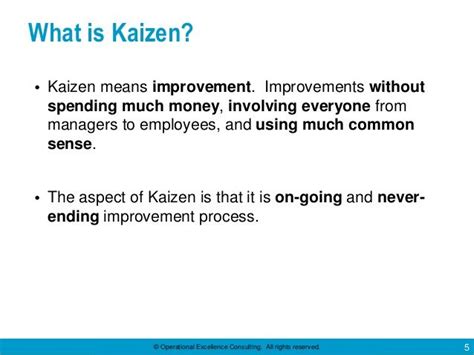 Six Steps Of Kaizen By Operational Excellence Consulting Kaizen Operational Excellence