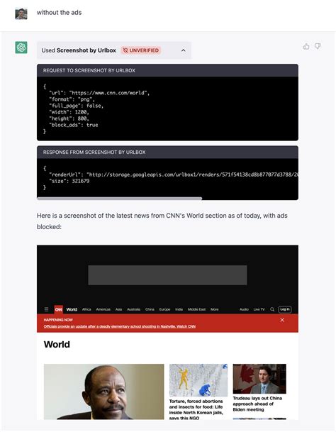Render Screenshots And HTML Using ChatGPT Urlbox
