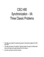 Learning Module 7 Synchronization Part 2A Three Classic Problems Pdf