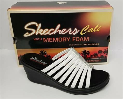 Skechers Memory Foam Wedge Sandals Flash Sales