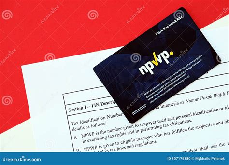 Indonesia Npwp New Tax Id Number Card Originally Called Nomor Pokok