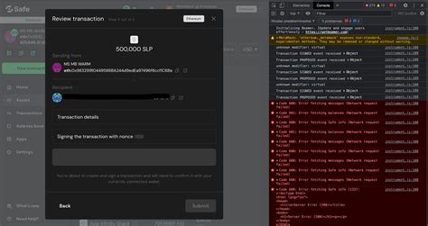 Eth Mainnet Cannot Propose A New Transaction To Send Slp Tokens