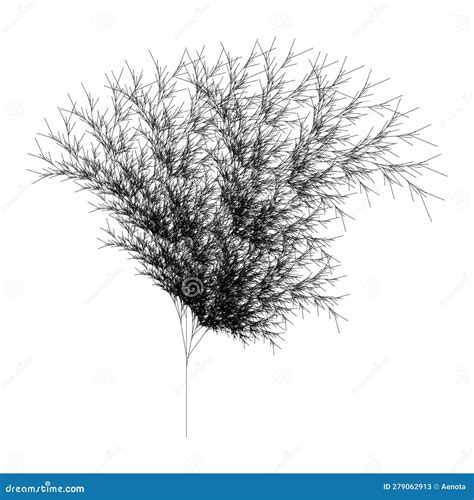 lindenmayer 3d system 3d image dendritic aesthetic template stock