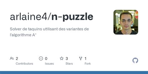 Github Arlaine N Puzzle Solver De Taquins Utilisant Des Variantes