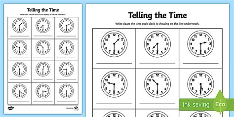 Clock Activity Worksheet Half Past Times Analogue Twinkl