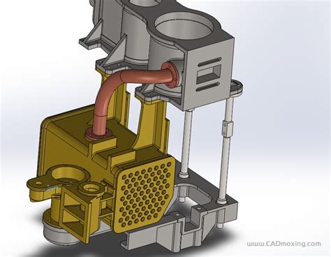 带冷凝器散热器的化合物制品设备结构三维模型 Cad模型网海量3d模型图纸免费下载。
