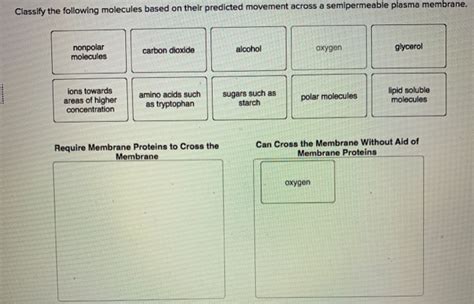 Solved Classify The Following Molecules Based On Their