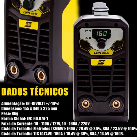 Maquina De Solda Inversora Bivolt Lhn 162i Esab