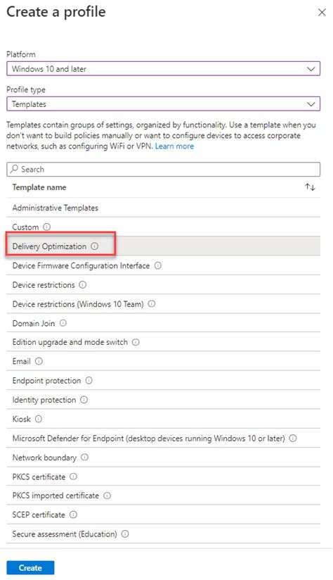 Setup And Configure Delivery Optimization Using Intune Configuration