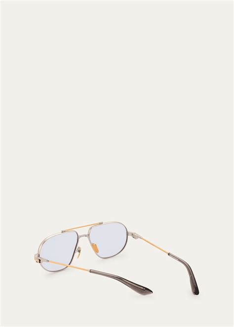 Jacques Marie Mage X George Cortina Mens Hollywood Titanium Aviator