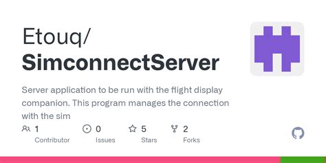 GitHub Etouq SimconnectServer Server Application To Be Run With The Flight Display Companion