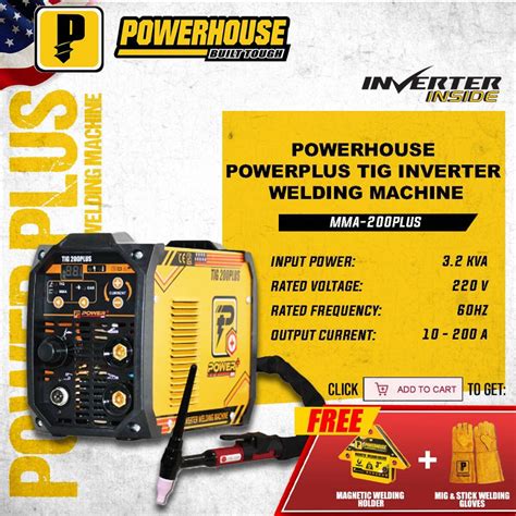 Powerhouse Powerplus Tig Inverter Welding Machine 200amp 200a Heavy