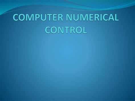 Cnc Milling Operations Ppt