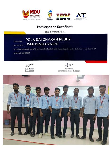 Sai Charan Reddy Pola On Linkedin Connections Hackathon Aishwitechnologies Mbu Ibm