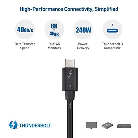 Le Câble ça Compte Intel Certified Câble Thunderbolt 4 40 Gbits 33