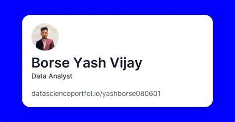 New Data Science Portfolio On Yash Borse Posted On The Topic Linkedin
