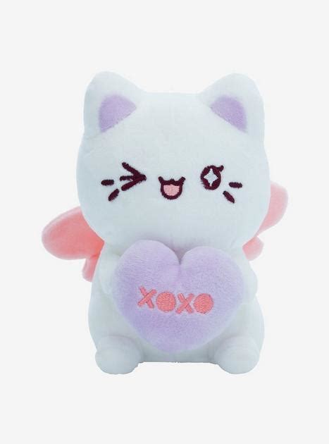 Tasty Peach White Candy Heart Meowchi Plush Hot Topic