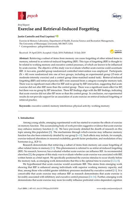 pdf exercise and retrieval induced forgetting