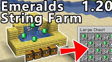 Emeralds And String Infinite Farm Minecraft 1 20 Youtube