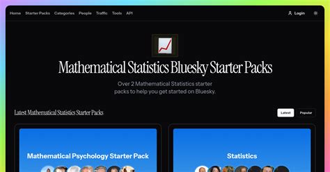 Mathematical Statistics Bluesky Starter Packs [2 Lists • May 2025]