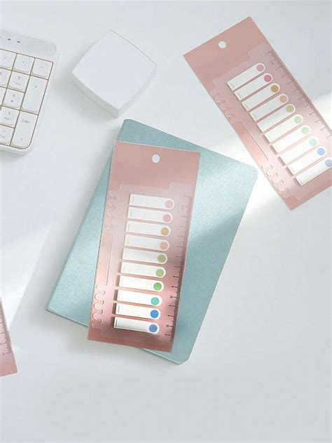 10pcs mixed color sticky index tab simple multi purpose writable index