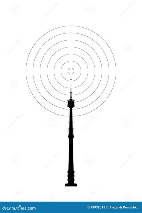 Telecommunications Tower Icon Stock Vector Illustration Of Icon