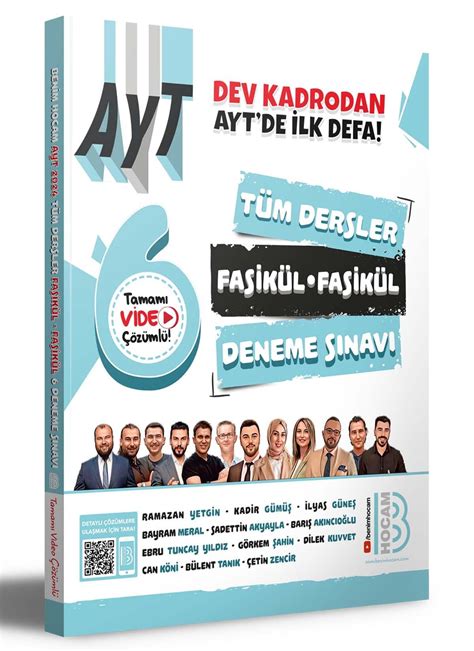 2024 AYT Tüm Dersler Tamamı Video Çözümlü Fasikül Fasikül 6 Deneme