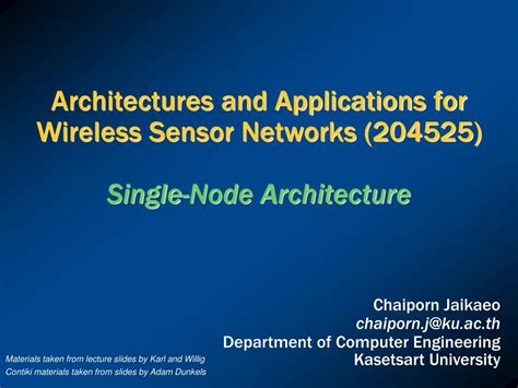 Ppt Architectures And Applications For Wireless Sensor Networks 204525 Single Node