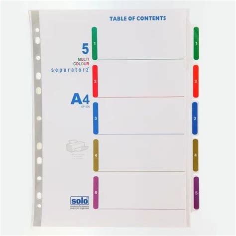 Sp505 Seperatorz File Seperator Size A4 At ₹ 36pack In Pune Id