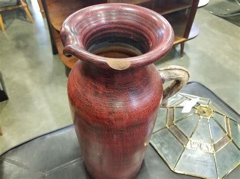 Large Pottery Vase And Leaded Glass Shade Big Valley Auction