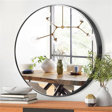 Neutype 39 In X 39 In Framed Square Bathroom Vanity Mirror Black In