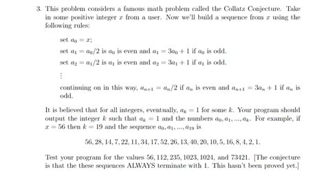 Solved This Problem Considers A Famous Math Problem Called