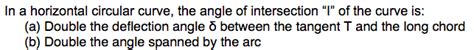 solved in a horizontal circular curve the angle of