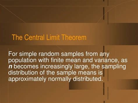 PPT The Central Limit Theorem PowerPoint Presentation Free Download ID 9679583