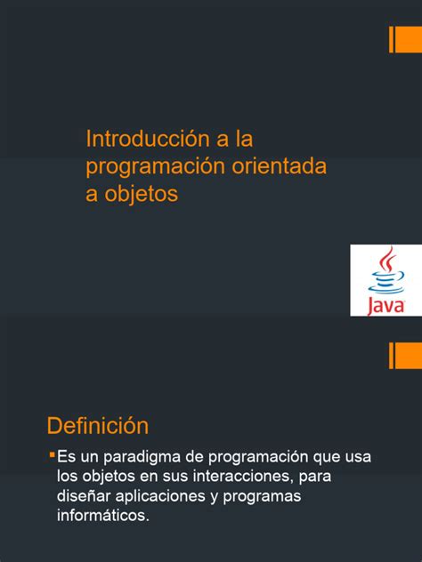 Introducción A La Programación Orientada A Objetos Pdf