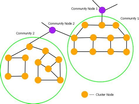 topology with cluster and community nodes download scientific diagram