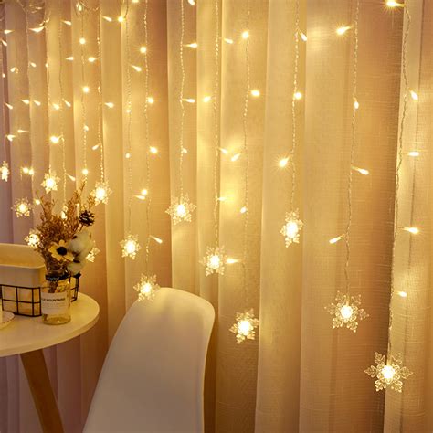115ft 96leds Christmas Snowflakes Led String Lights Flashing Lights