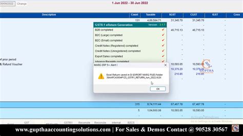 How To Export Gstr Report Marg Erp Into Excel Csv Json Formats In