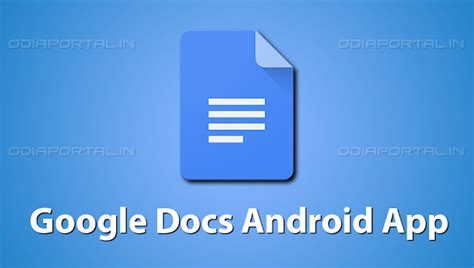 Download APK Google Docs App For Android Free Download MB OdiaPortal IN