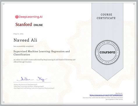 Naveed Ali On Linkedin Machinelearning Stanfordonline